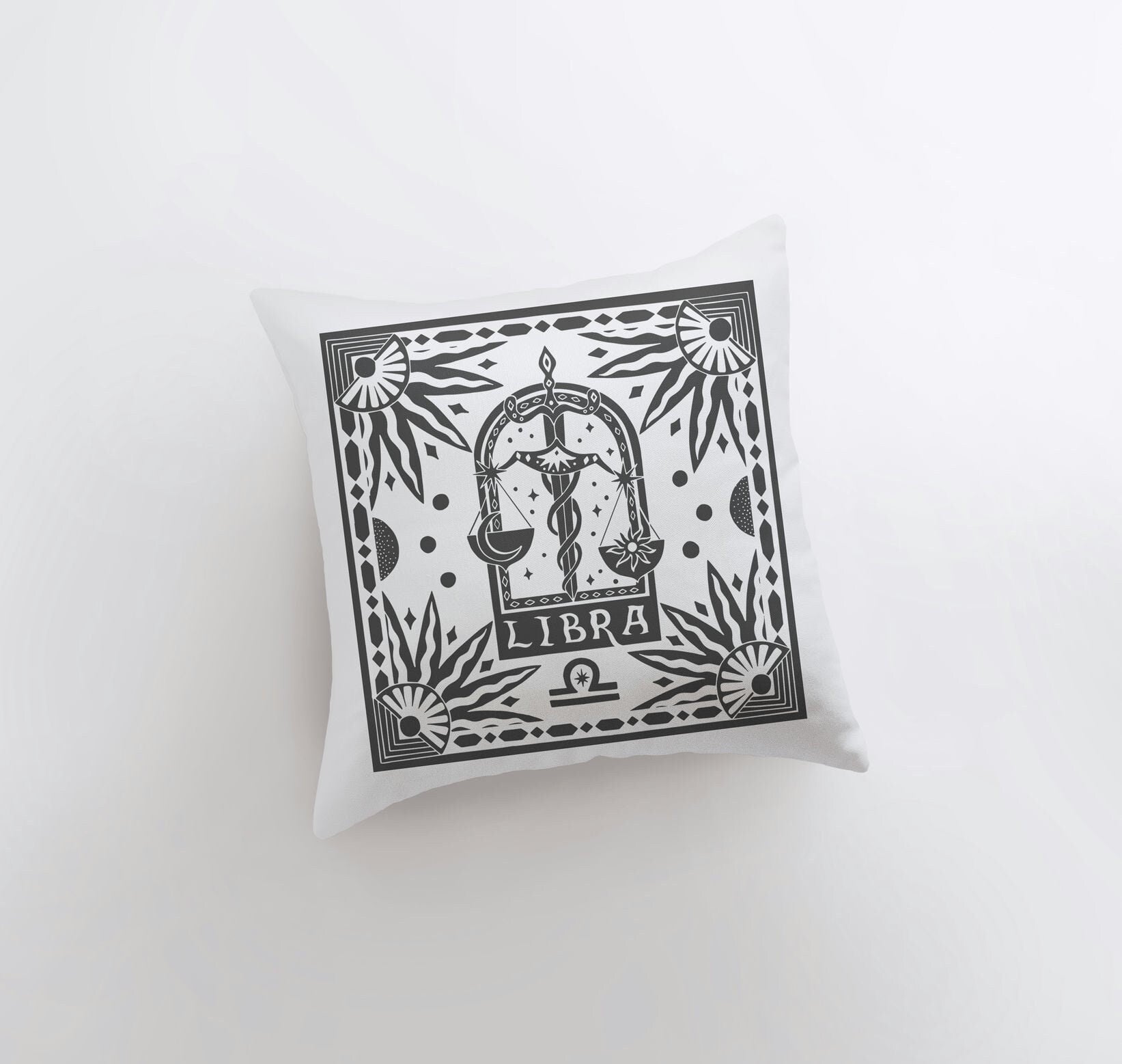 Libra Block Print Pillow – Goddess Provisions