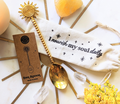 Golden Ray Sun Spoon - Teaspoon – Goddess Provisions